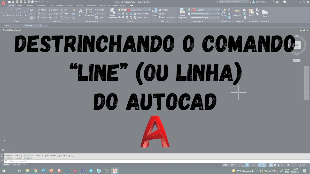 Destrinchando o comando "LINE" (ou Linha) do AutoCAD - YouTube
