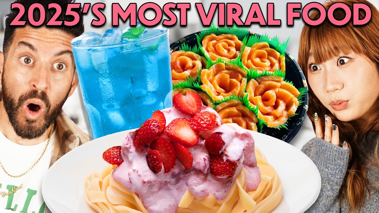 Trying & Rating 2025's Most Viral Foods! (ft. Josh Elkin!) - YouTube