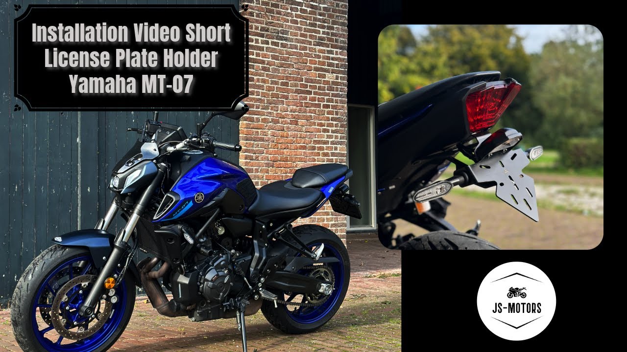 Installation Video Short License Plate Holder Yamaha MT-07 - YouTube