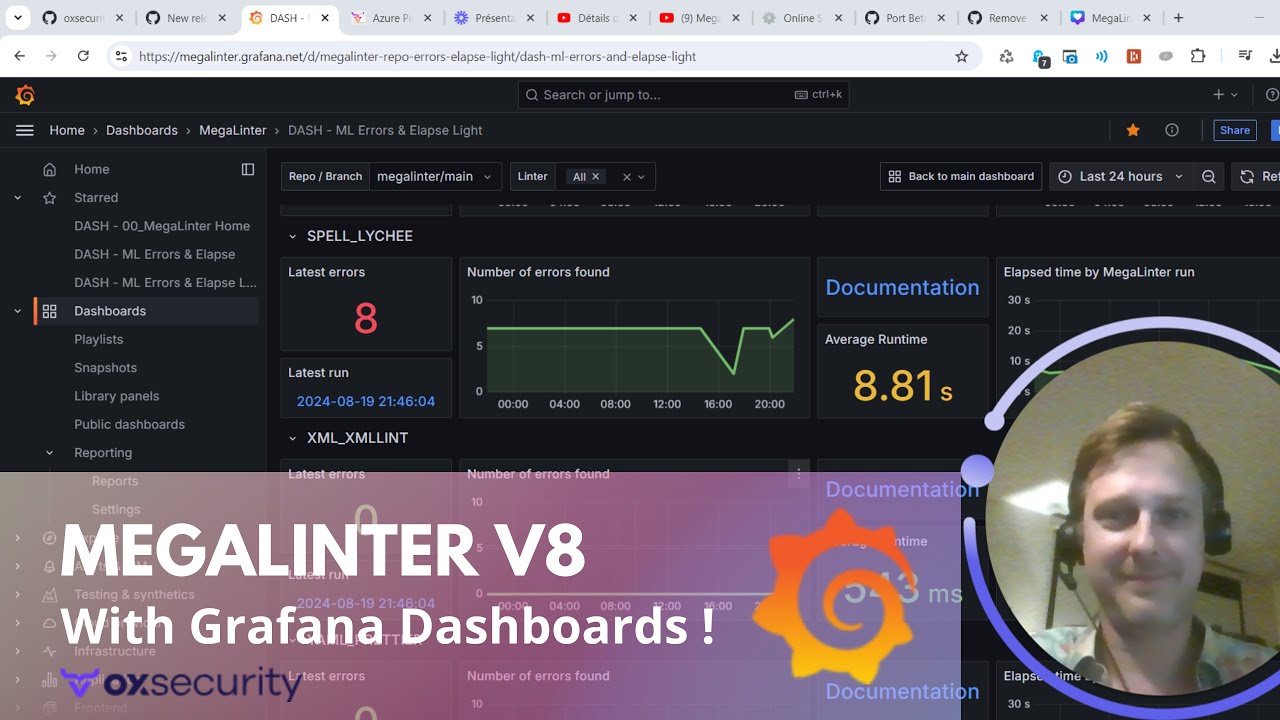 MegaLinter v8 with Grafana ! - YouTube