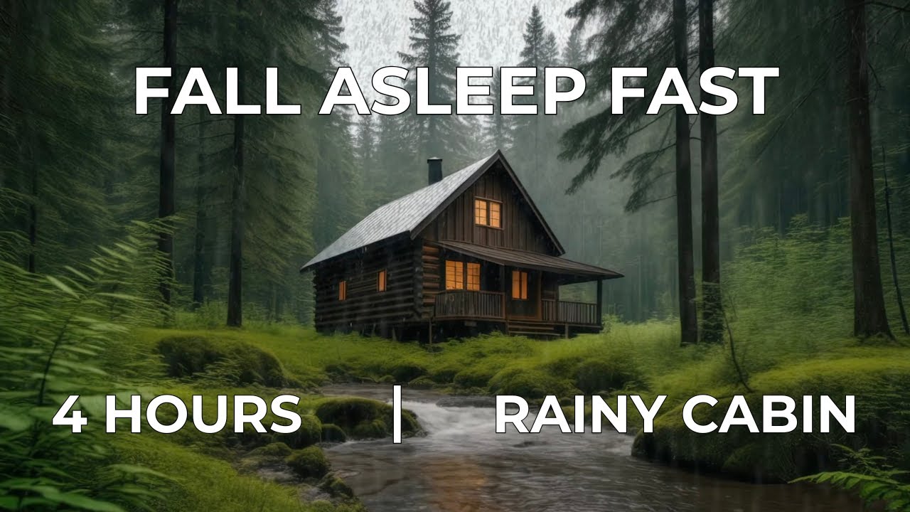 4 Hour Rainy Cabin Sleep Story | Fall Asleep Fast in a Cozy Forest ...