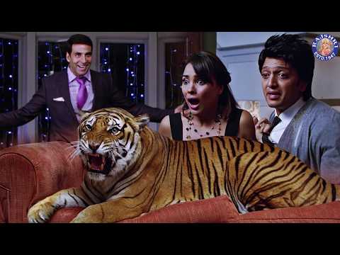 Akshay Kumar Ne Sunaya Ek Sher | Riteish Deshmukh, Lara Dutta | Housefull Movie Tiger Scene