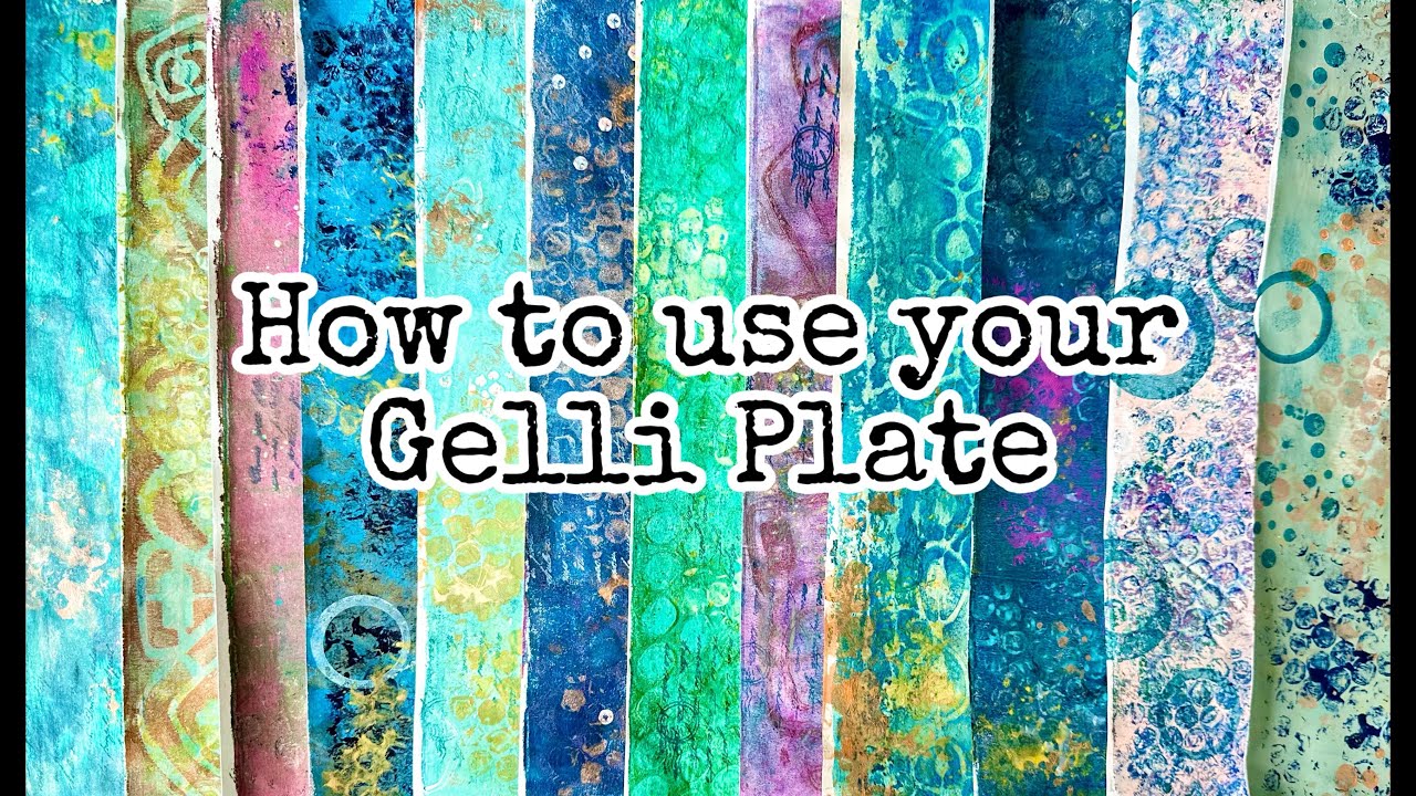 🎨 GELLI PLATE Techniques (1/2) : w/ things you have in your house ...
