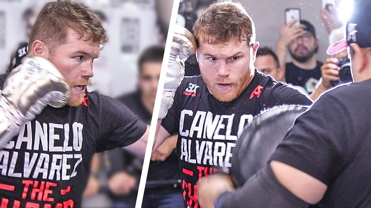 Canelo Álvarez RAPID SPEED / FULL PAD WORKOUT | Canelo vs. Sergey ...