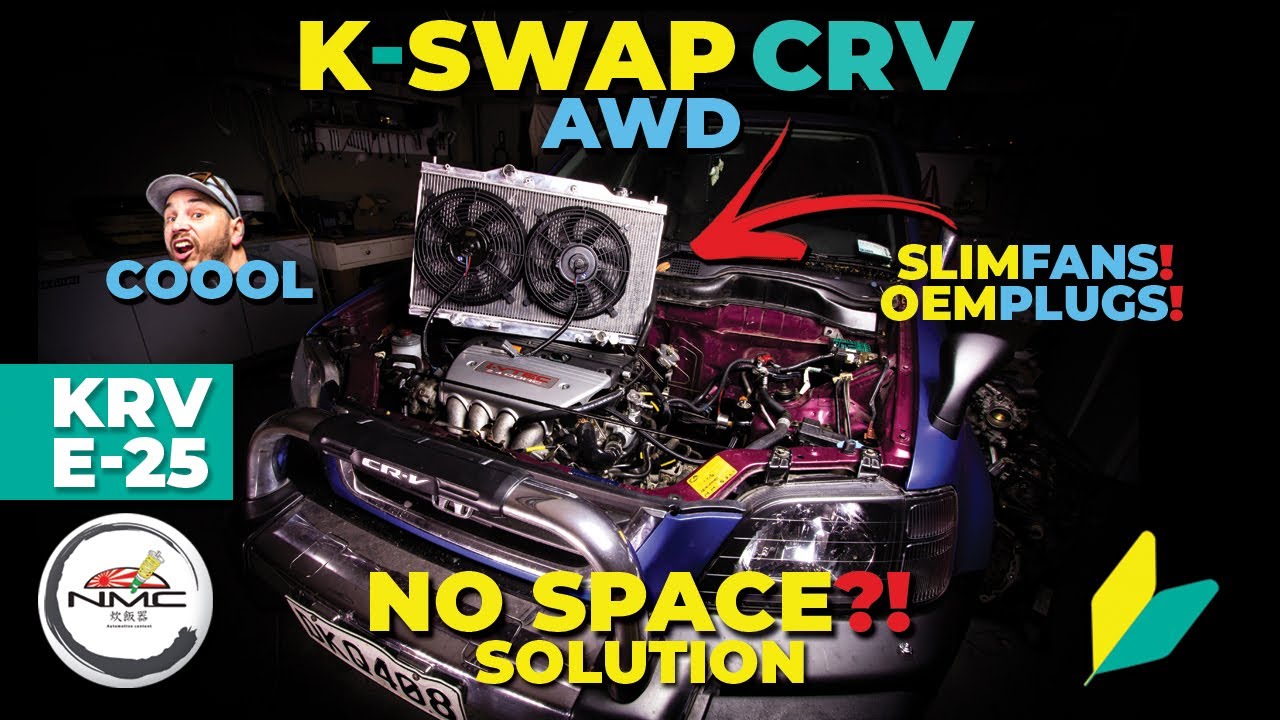 k swap radiator fan - YouTube
