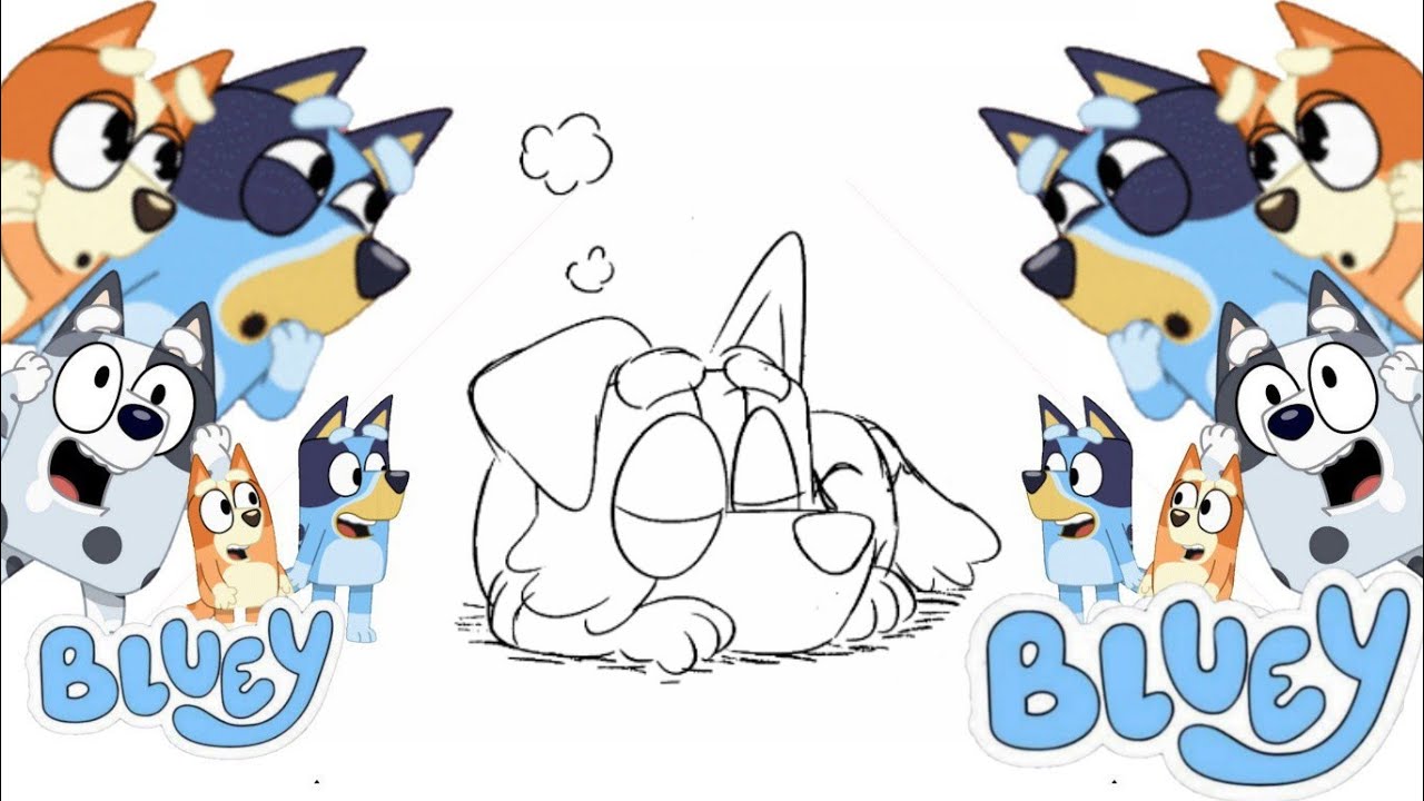 How to Draw Bluey Sleeping 😴 | Easy Bluey Drawing for Kids - YouTube
