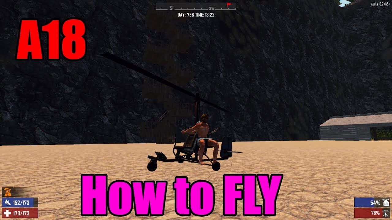 7DTD A18 - How to Fly the Gyrocopter - YouTube