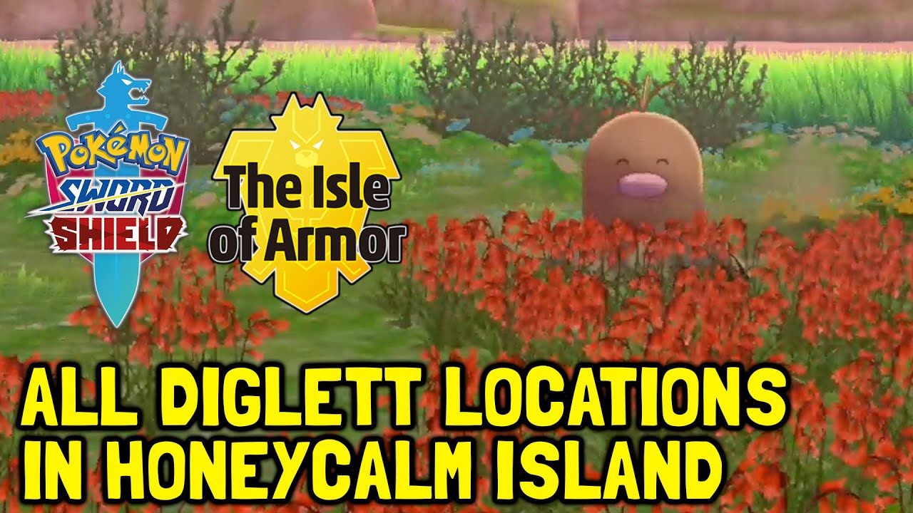 Pokemon Sword & Shield The Isle Of Armor DLC All Diglett Locations In ...