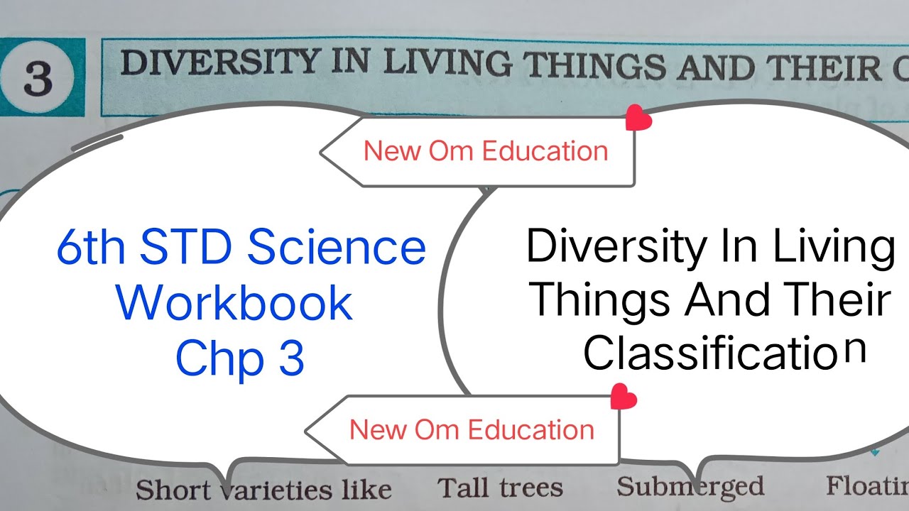 6th STD Science Workbook Chp 3 Diversity In Living Things And Their ...