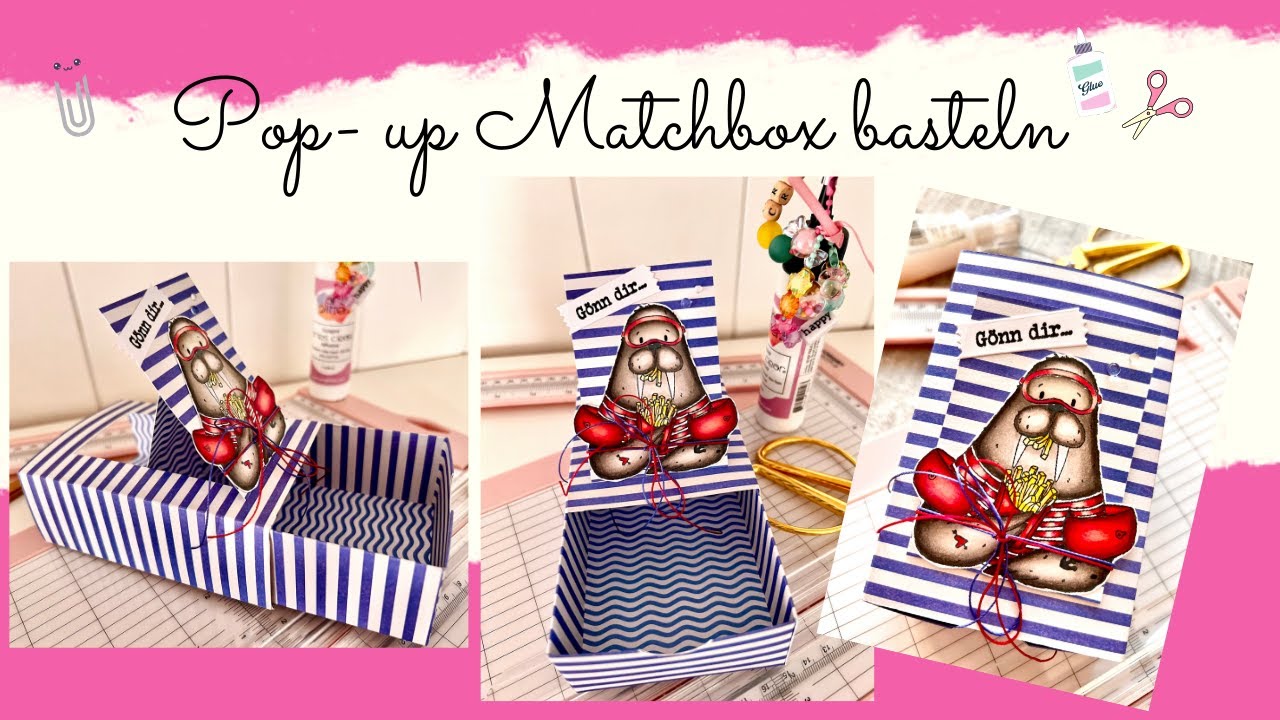 ☀️💞 Pop- up Matchbox basteln I in cm I DIY I Annilis Welt ☀️💞 - YouTube