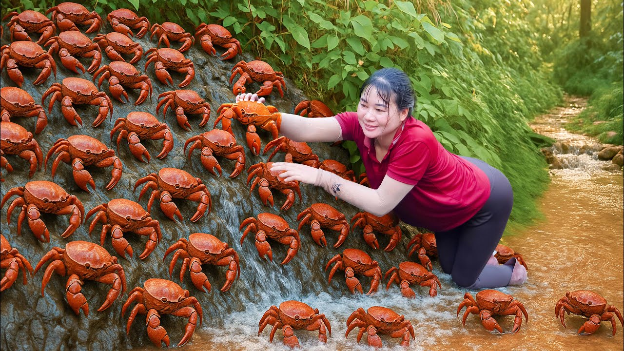 Harvesting Mountain King Crab - Fermented crab meat processing ...
