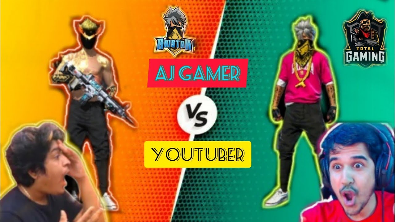 AJ GAMER BEST GAMEPLAY AJ GAMER VS YOUTUBER #viral #freefire #ajgamer ...