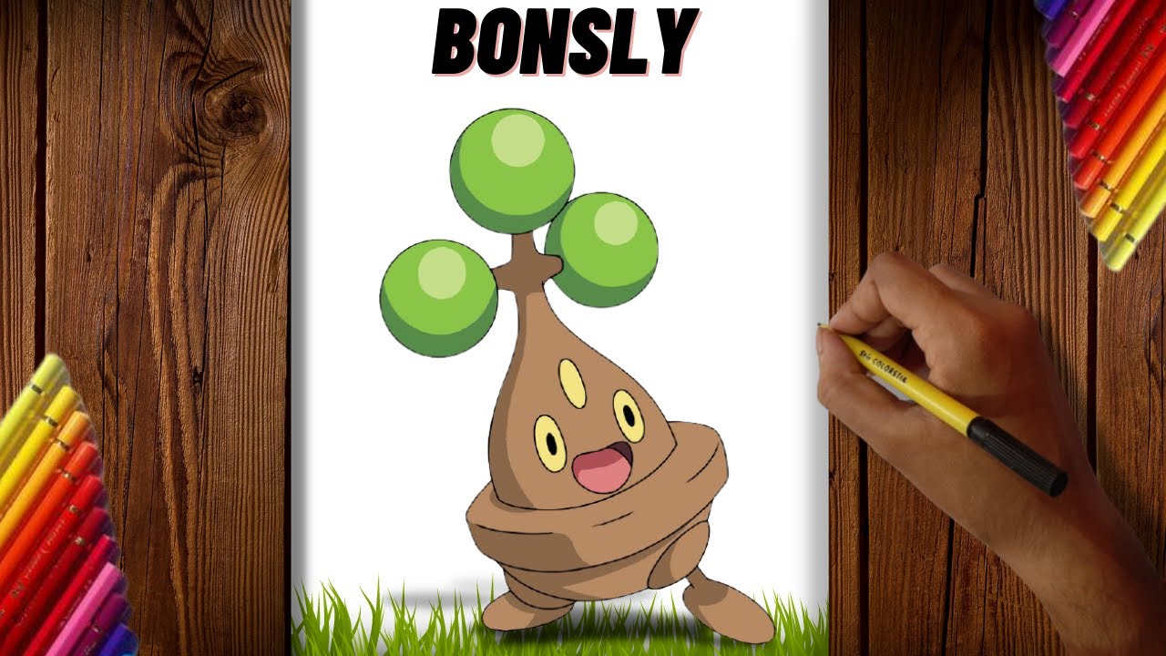 How To Draw Bonsly Pokemon | Coloring and Drawing For Kids - YouTube