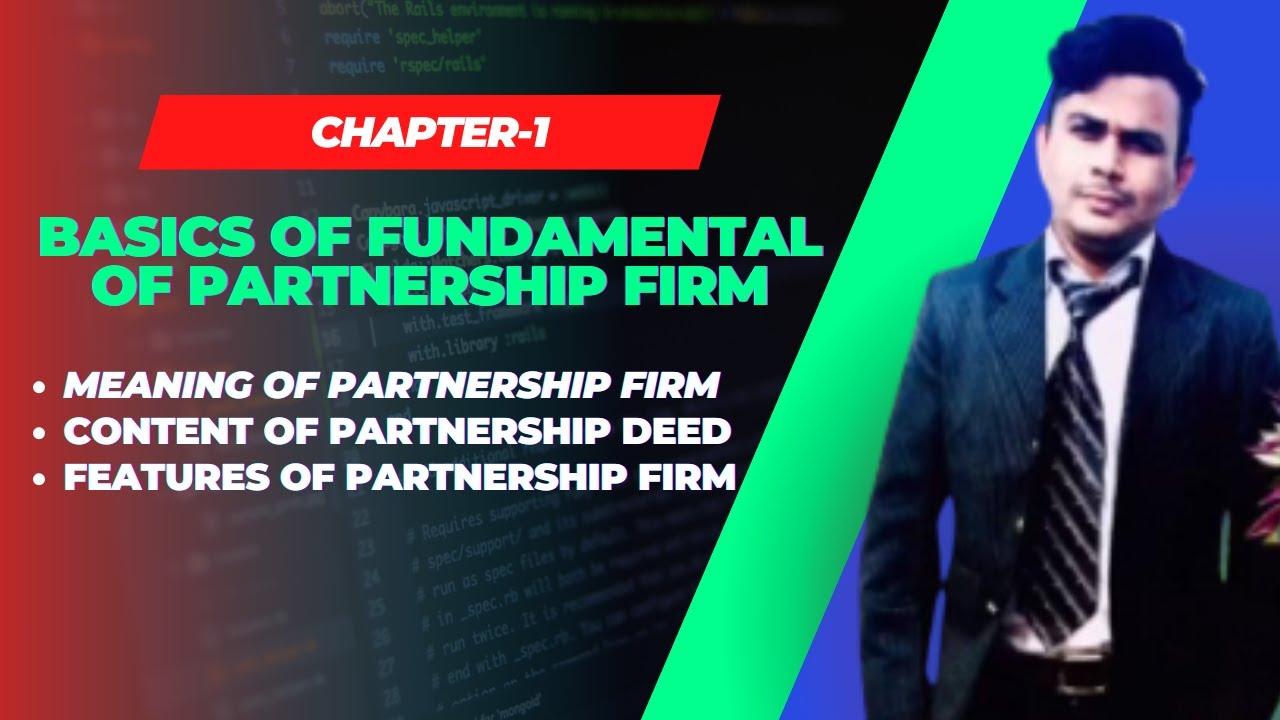 Chapter-1 || Introduction of Basic of Fundamental of Partnership Firm ...