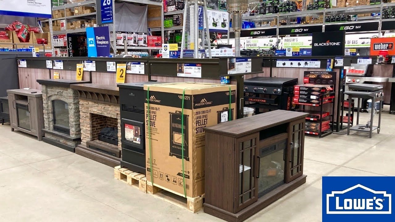 LOWE'S SHOP WITH ME ELECTRIC FIREPLACES FIRE TABLES BARBECUE GRILLS ...
