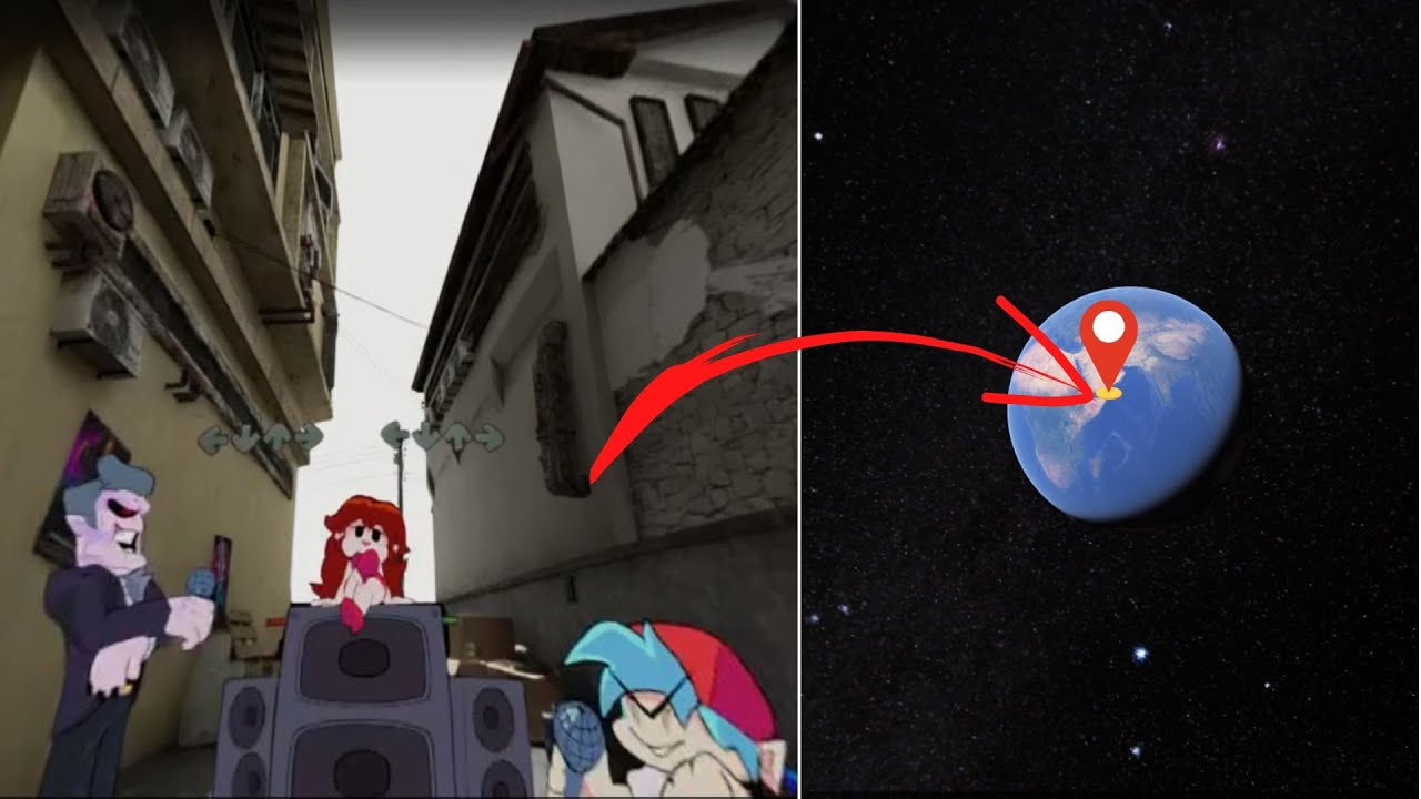 OMG! FNF Boyfriend Friday Night Funkin' on Google Earth! (Part 4) - YouTube