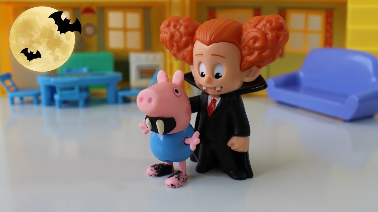 Pig George da Familia Peppa Pig vira um vampiro!!! Em Portugues - YouTube