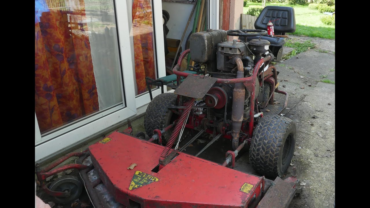 First start of the 1954 Yazoo 60" mower this year - YouTube