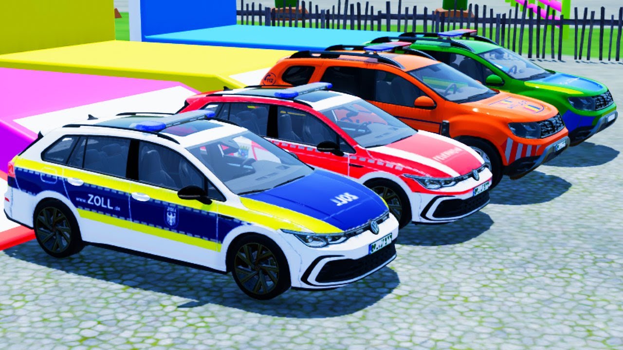 TRANSPORTING POLICE CAR, DACIA, AMBULANCE, FARMING SIMULATOR 22 #983 ...