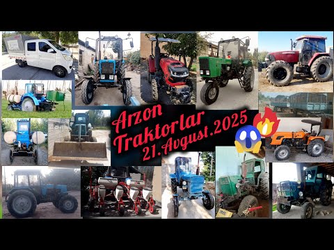 Arzon Traktorlar 21.Avgust.2025 Belarus 1221 Mtz T28 T40 Mxm-140  Chimgan Mini Tractor  Ovxa Seyelka