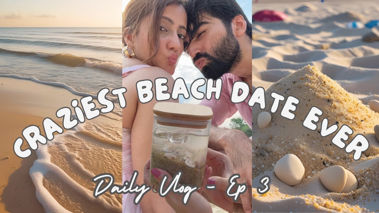 😍 Our Craziest First Beach Date 🌊 | Indian Couple's Life Abroad | Daily ...