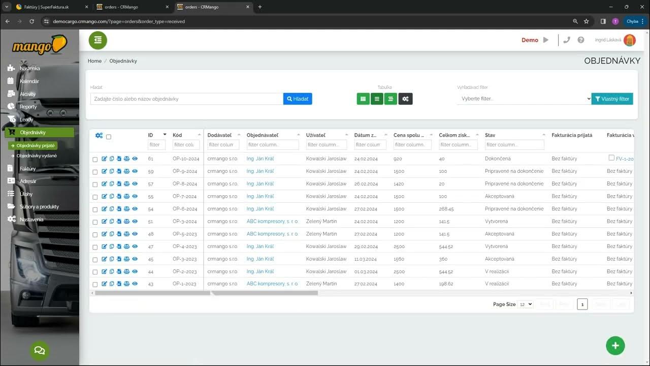 Fakturácia v Superfaktúre z programu CRM Mango - YouTube