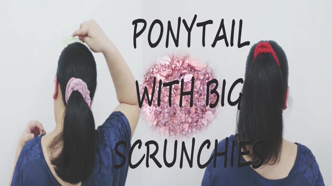 mid and low ponytail with big scrunchies ASMR - YouTube