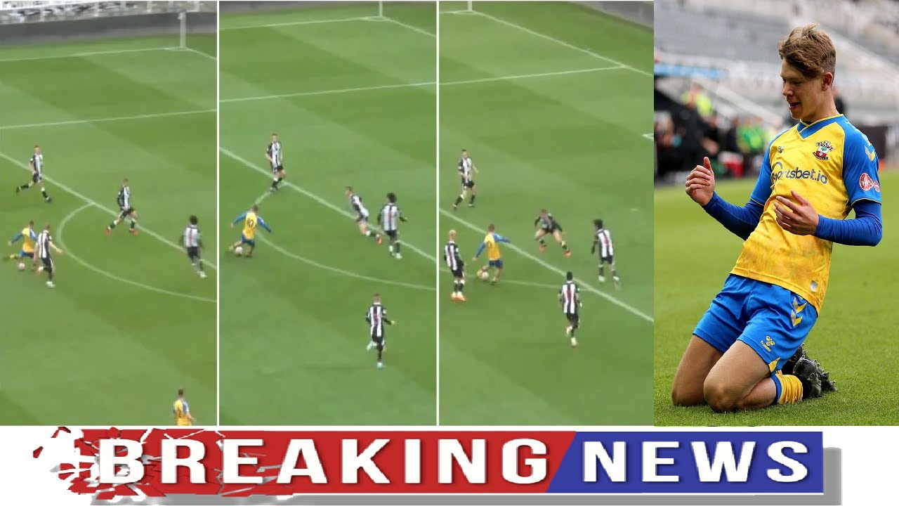 Southampton youngster Tyler Dibling hat trick scores three identical ...