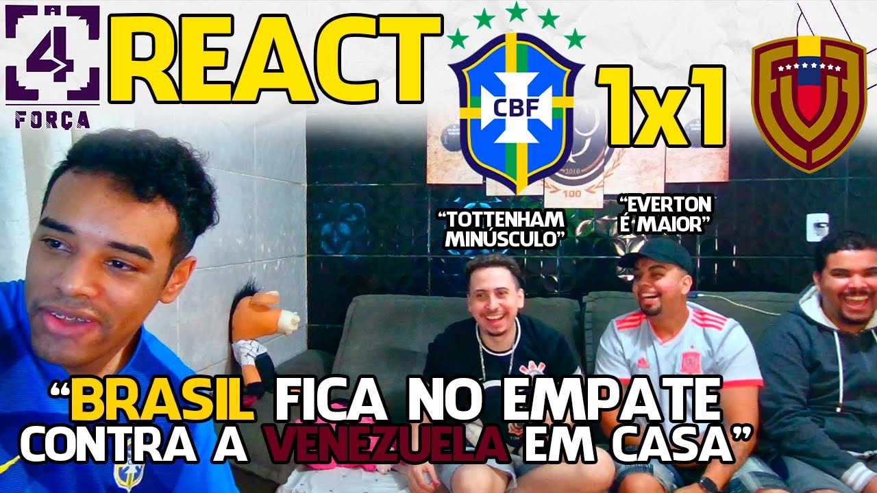REACT - BRASIL 1X1 VENEZUELA | ELIMINATÓRIAS PARA COPA DO MUNDO 2026. - YouTube