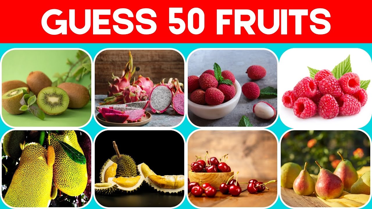 Guess 50 Fruits in 5 Seconds 🍏🍒| Guess 50 different types of fruits🍍🍓🍌 ...