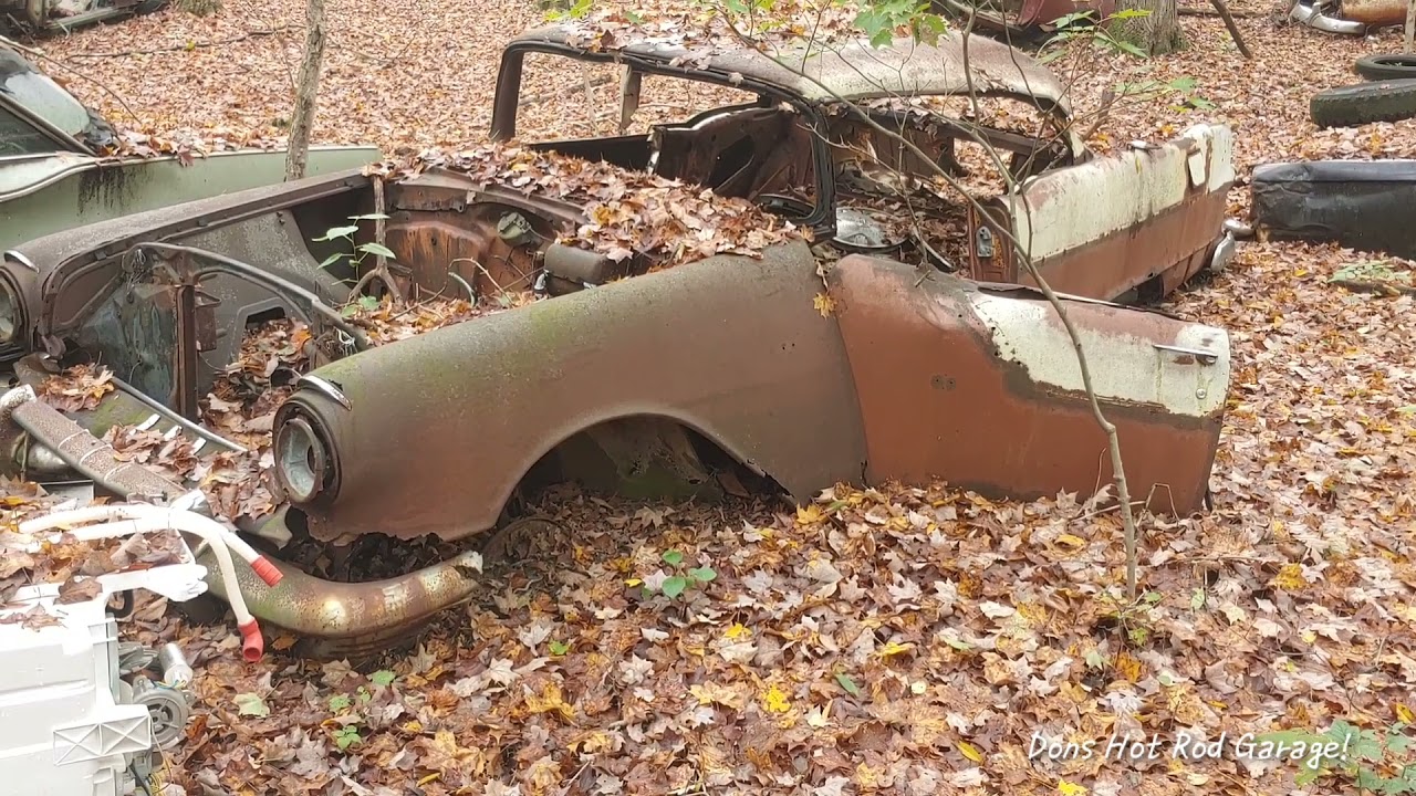 Rusty Gold Classic Junk Yard! (Part 4) 1955 Chevy Sedan - YouTube