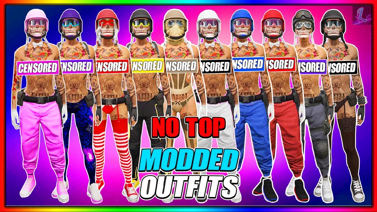 GTA 5 ONLINE HOW TO GET 10 NO TOP FEMALE MODDED OUTFITS! (GTA 5 ...