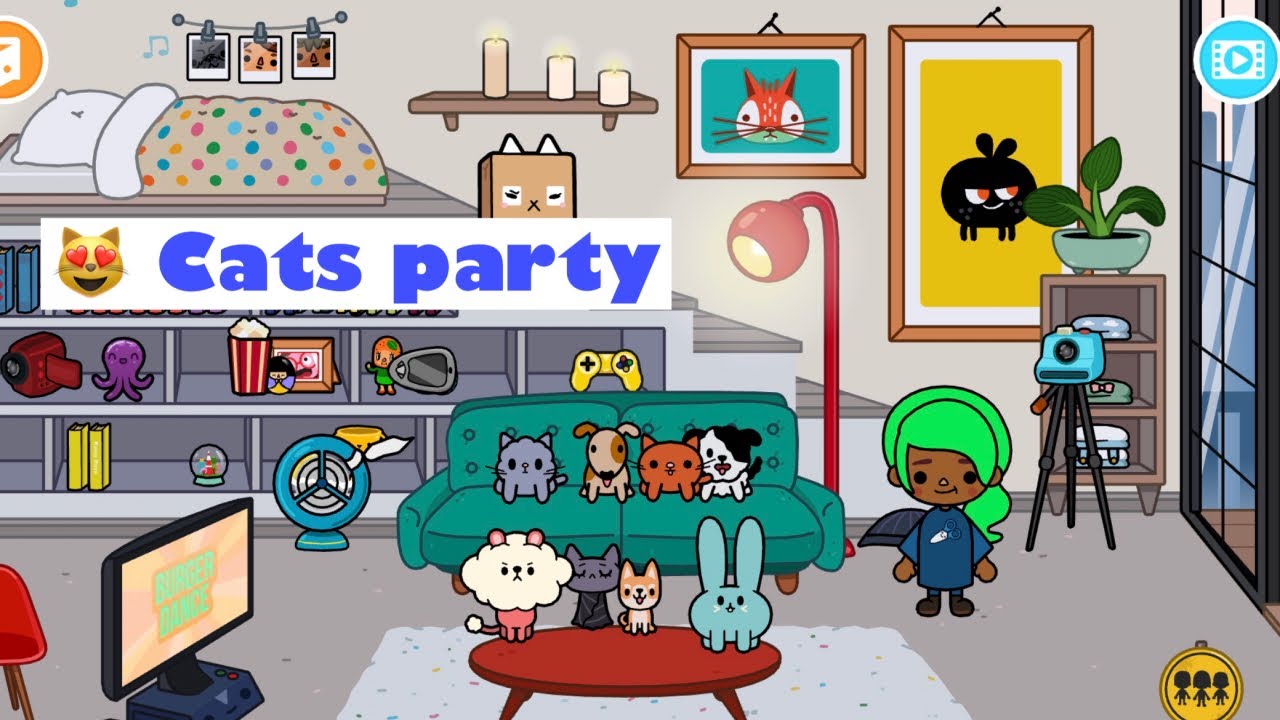 Cats 😹 party ~ Toca life world? - YouTube