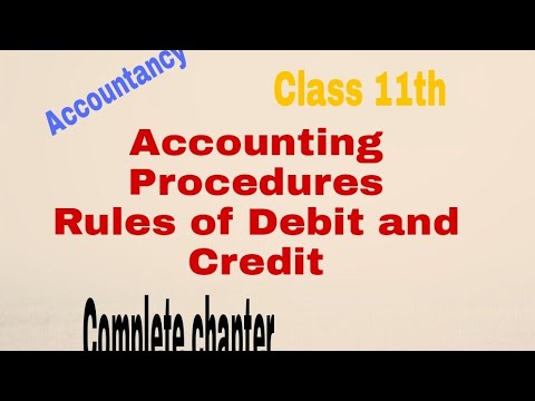 Accounting Procedures-#Rules Of Debit(Dr.) And Credit(Cr.)|#Class11|# ...