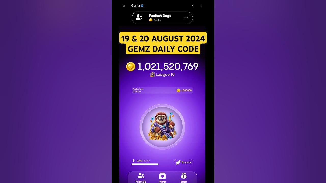 Gemz Daily Code Today 19 August | Gemz Code Today #gemzcode #dailycipher #19august # ...