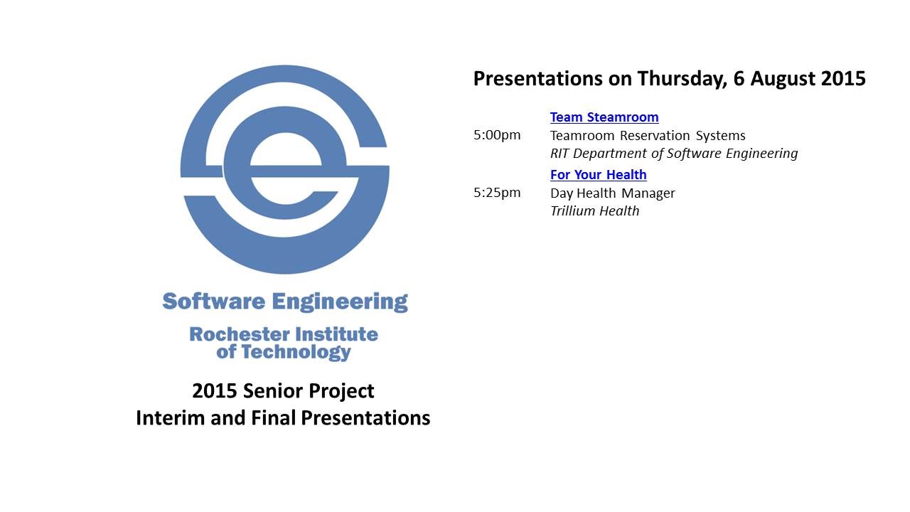 RIT Software Engineering Senior Project Presentations - YouTube