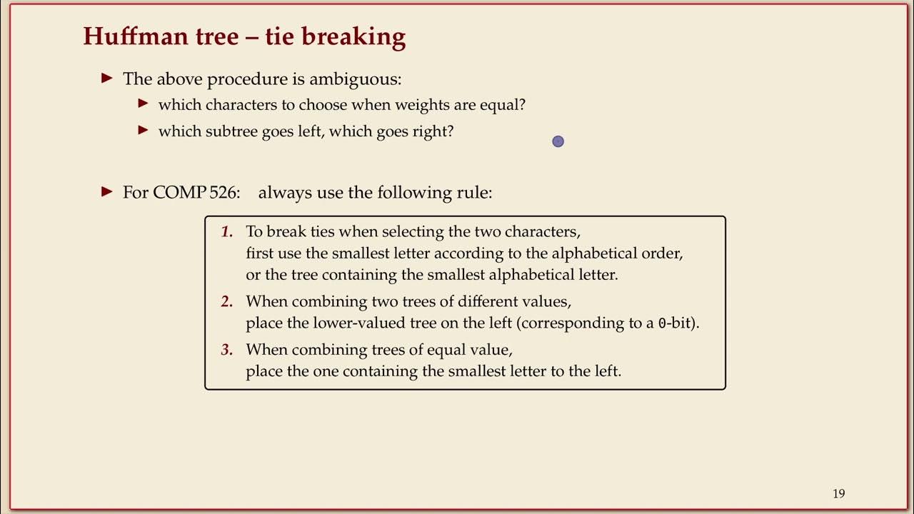 COMP526 (Spring 2022) 7-3 §7.3 Huffman codes - YouTube