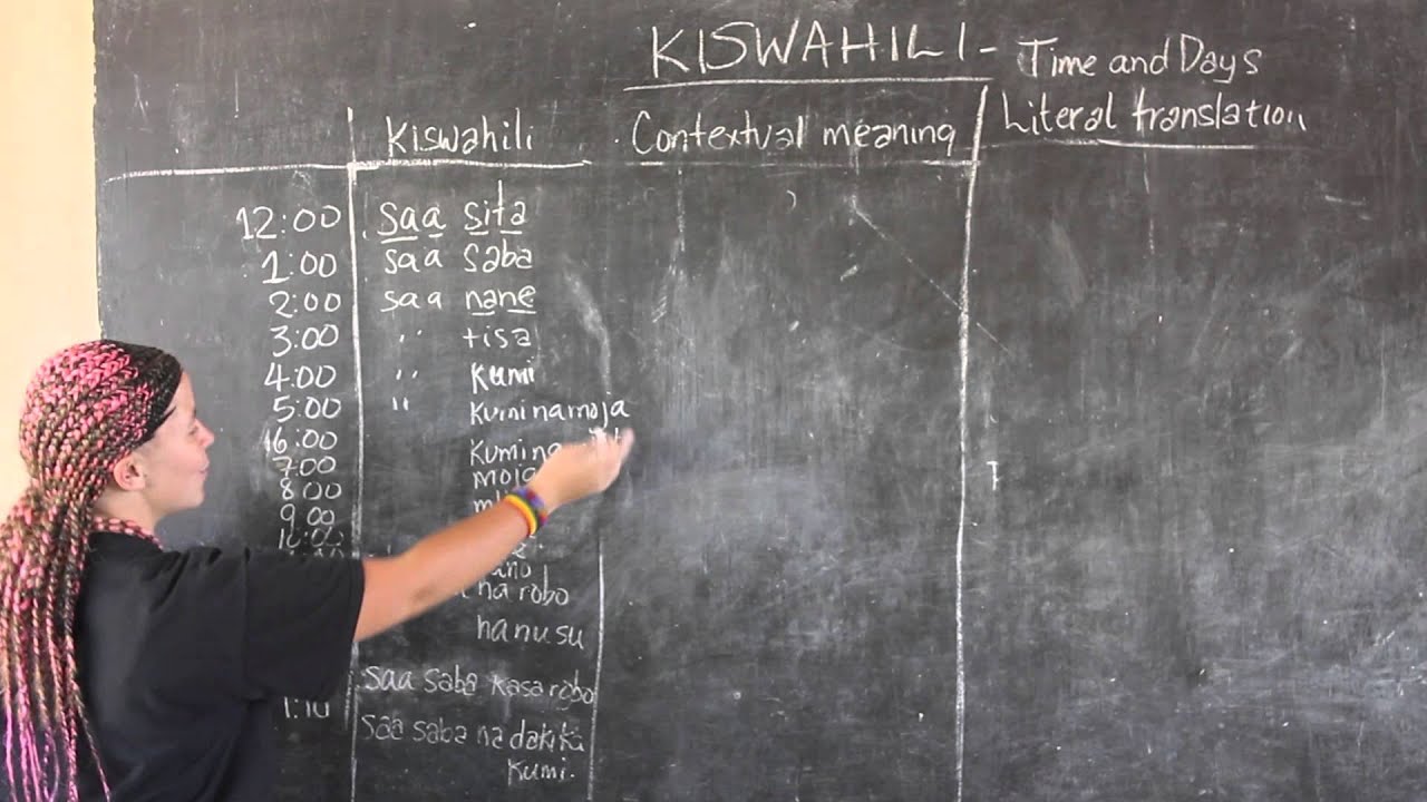 Video #13 - GO! presents: BEST Swahili Tutorials - TIME & DAYS Part 2 ...