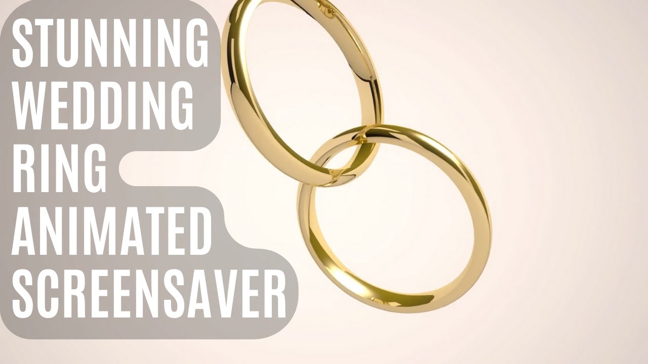 Stunning HD Animated Wedding Rings Screensaver - YouTube
