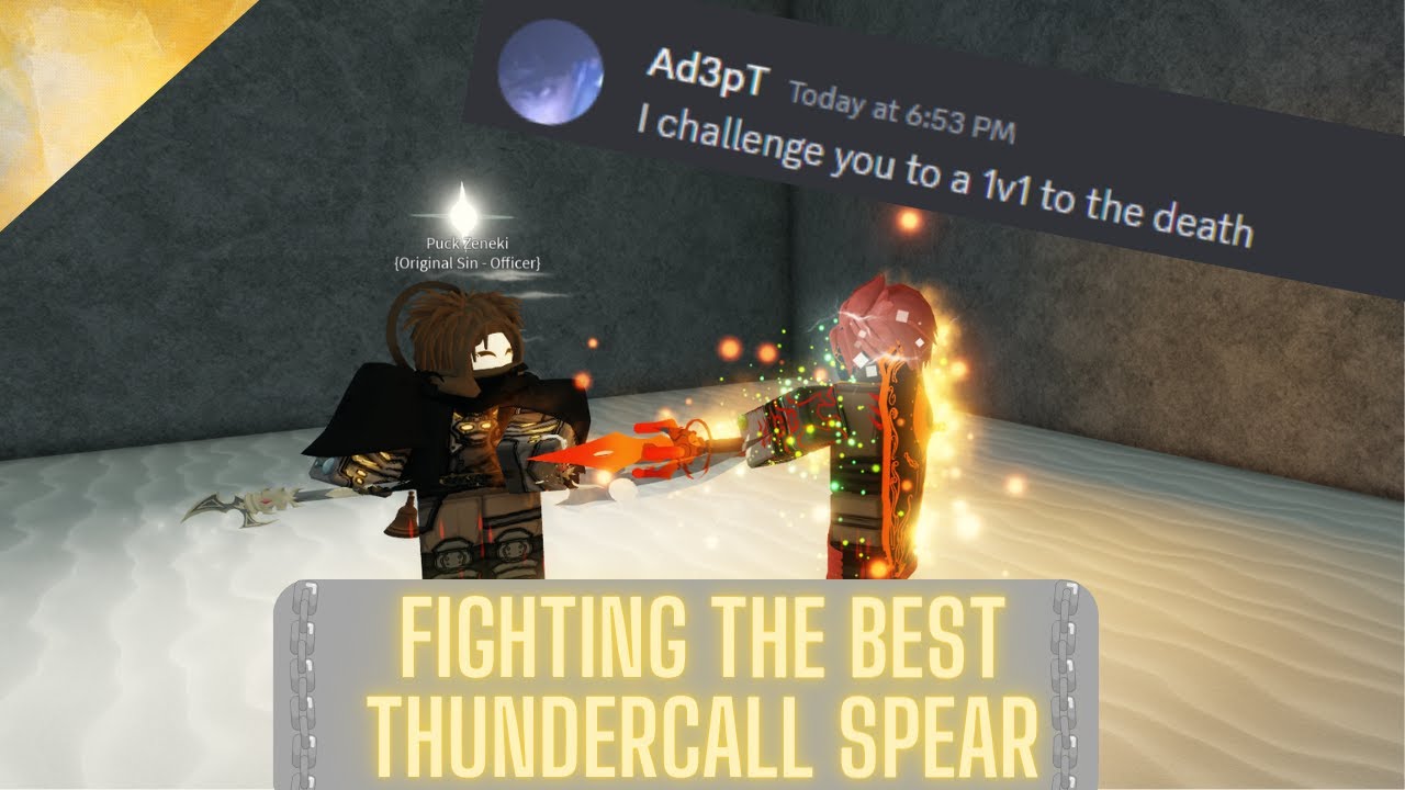 The Best Thundercall Spear Challenged me... | Deepwoken - YouTube