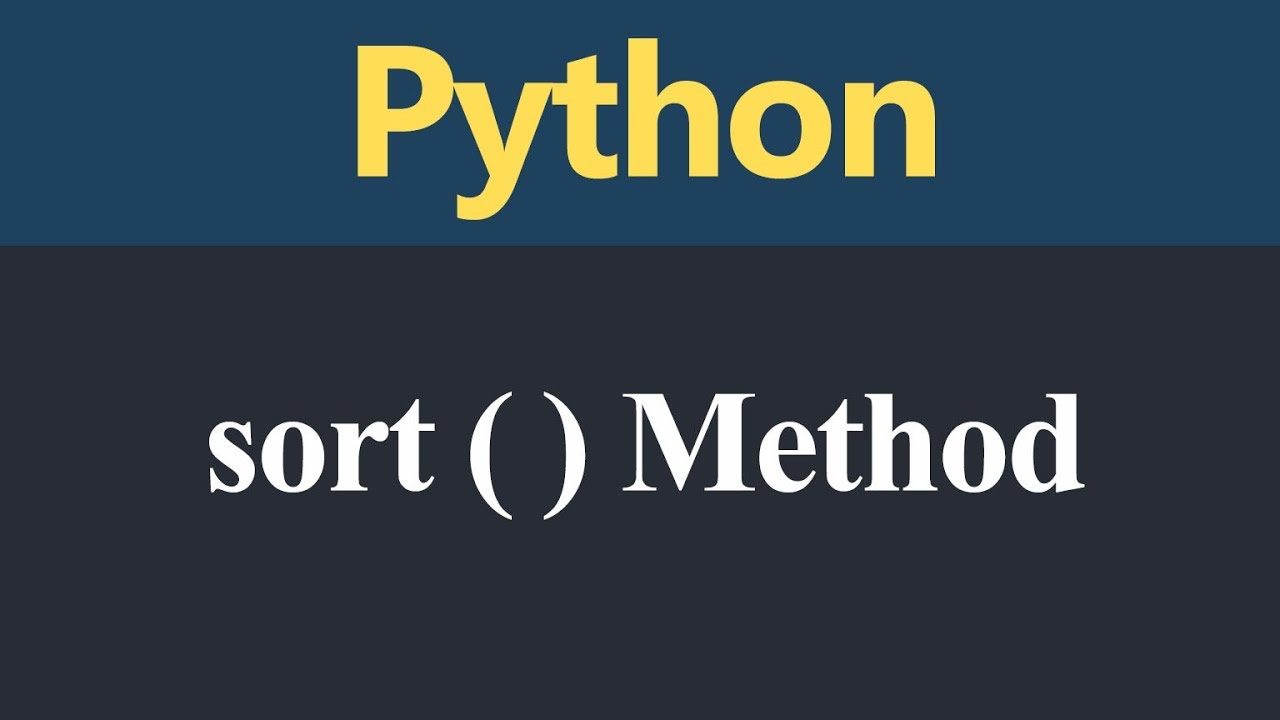 sort Method in Python (Hindi) - YouTube