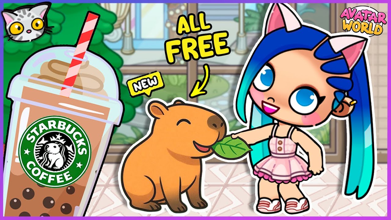 ☕🐹 I DECORATE a CAPYBARA CAFÉ with FREE FURNITURE! | Part 3 - Avatar ...
