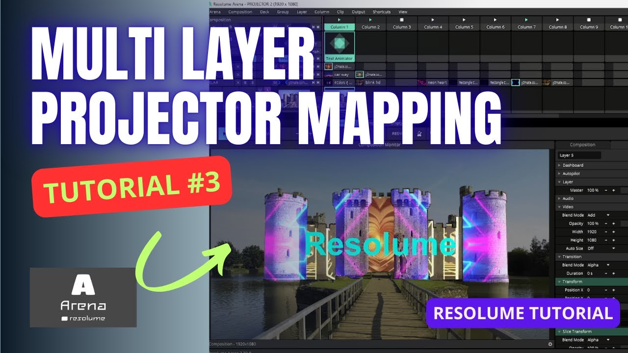 Multi Layer Projector Mapping #3 || Resolume Tutorial - YouTube