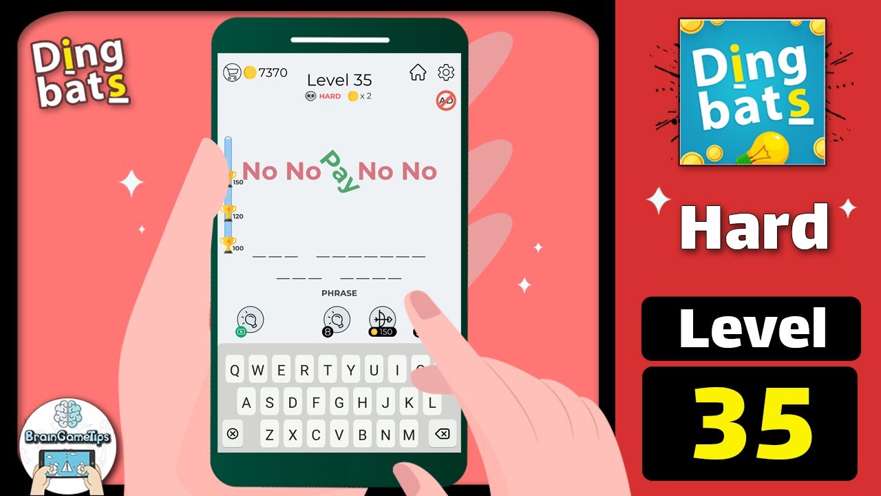 Dingbats Hard Level 35 No No Pay No No Walkthrough - YouTube