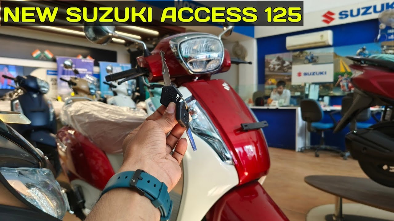 Suzuki Access 125 E20 2024 New Model Red and White colors Detail Review ...