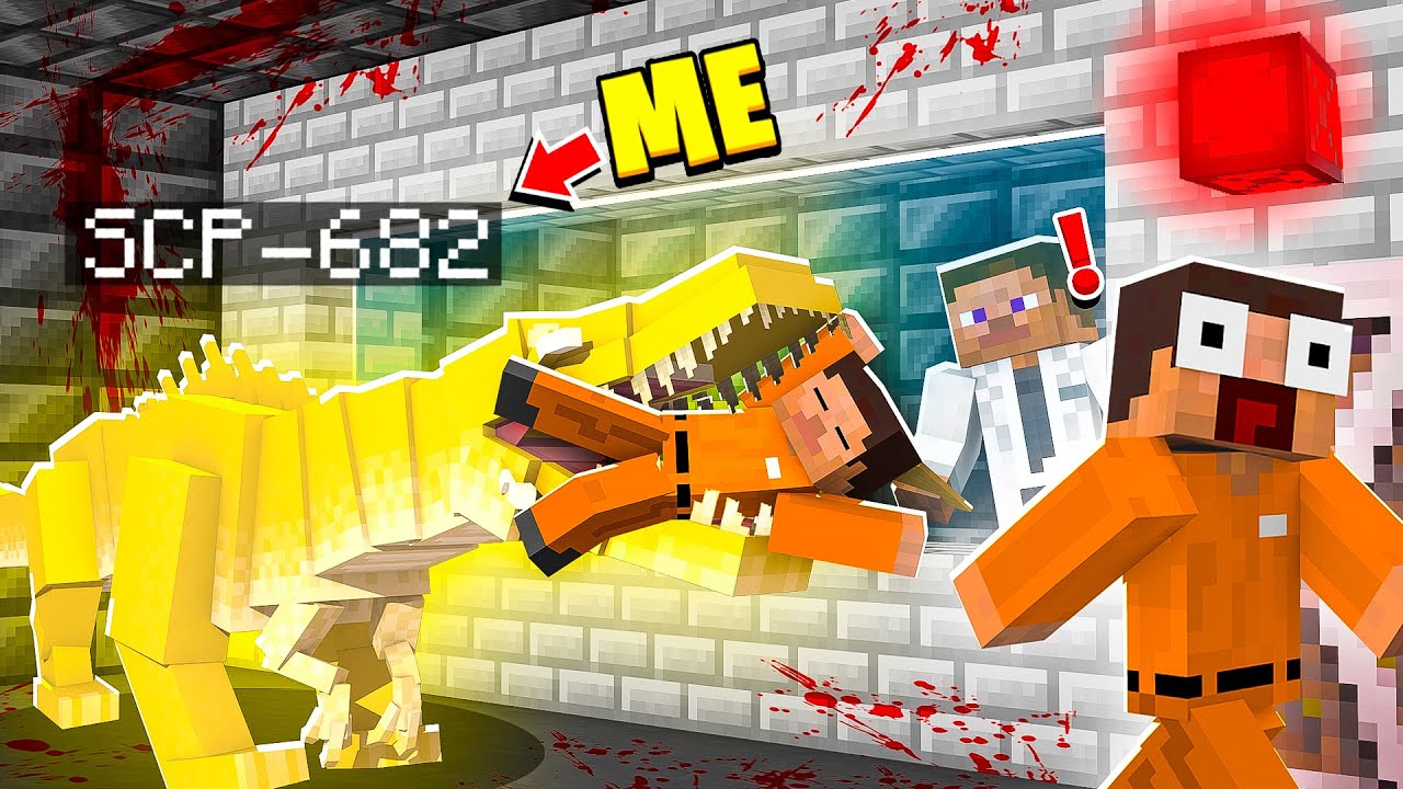 I Became GOLD SCP-682 in MINECRAFT! - Minecraft Trolling Video - YouTube