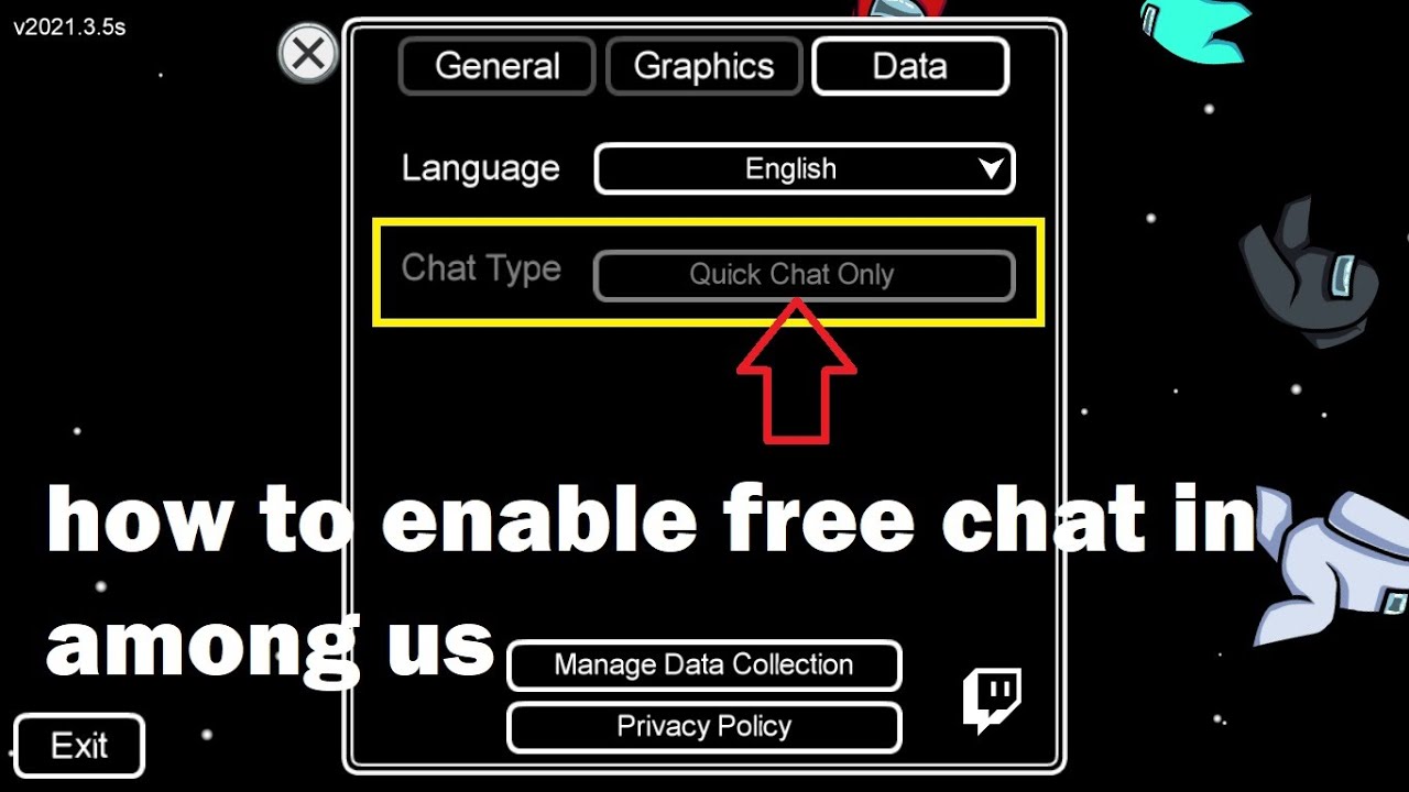 how to enable free chat option on updated among us - YouTube