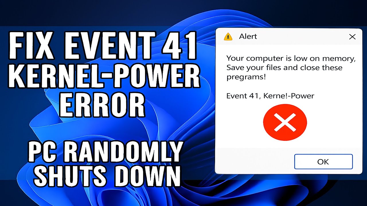 Fix Event 41 Kernel-Power Error in Windows 11 | PC Randomly Shuts Down - YouTube