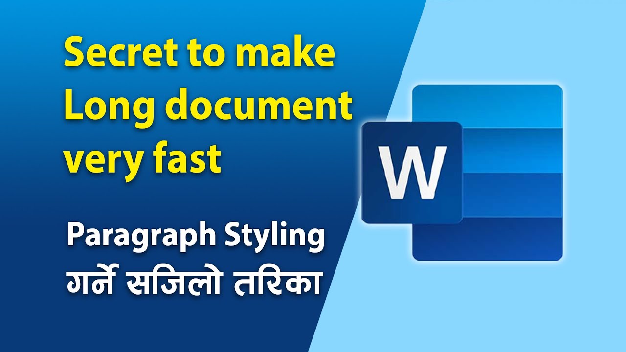 MS Word Tutorial Nepali - Paragraph Styling in Word - YouTube