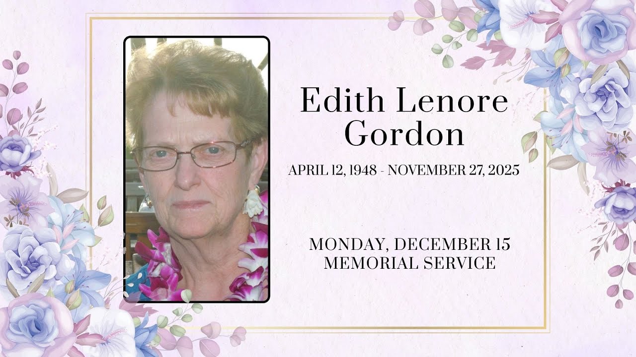 Edith Gordon Memorial Service - December 15, 2025 - YouTube
